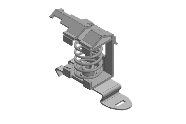 EMC shield brackets with compression spring
